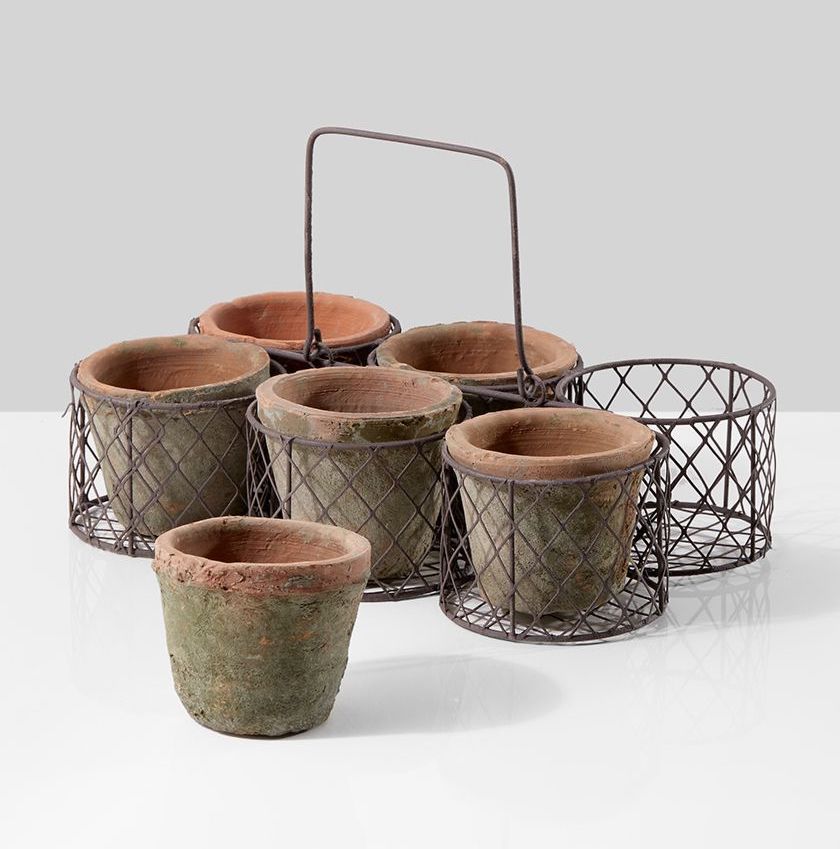 Mossed Redstone rustic small Pot